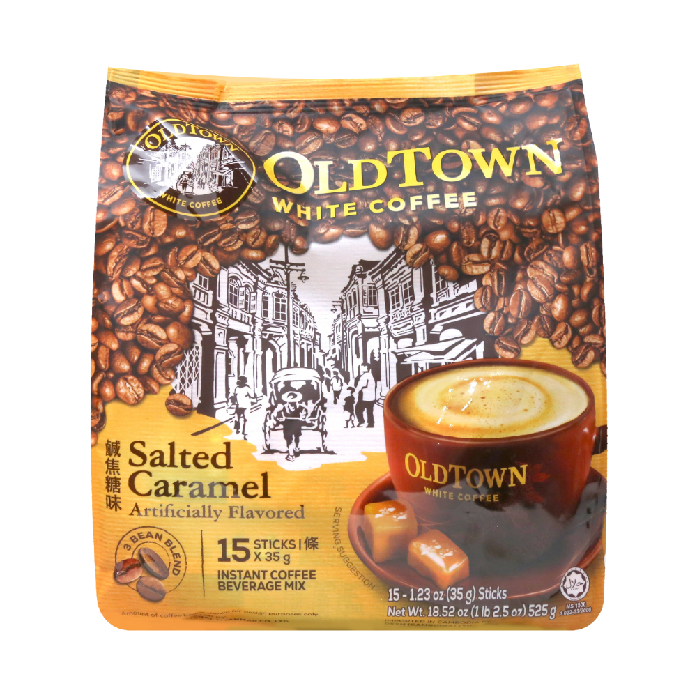 OLD TOWN 3 in1 White Coffee Salted Caramel, 18.52 oz (525g ) (15 Stick – CoCo Island Mart