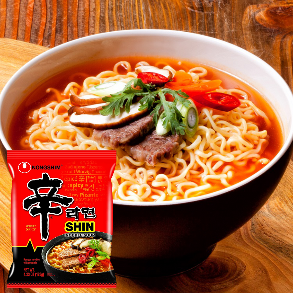 Nongshim Shin Ramyun Ramen Noodle Soup Spicy Flavor Family (4.02 oz ea ...