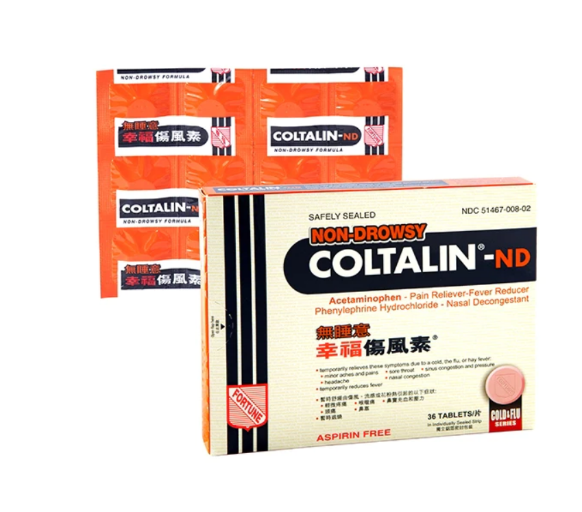 Coltalin-DM Acetaminophen Cold Tablets, Non-Drowsy 36 Tablets – CoCo ...