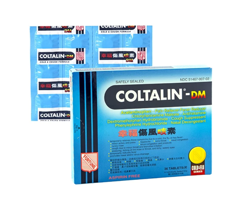 Coltalin-DM Acetaminophen Cold & Cough Formula Tablets 36 Tablets ...