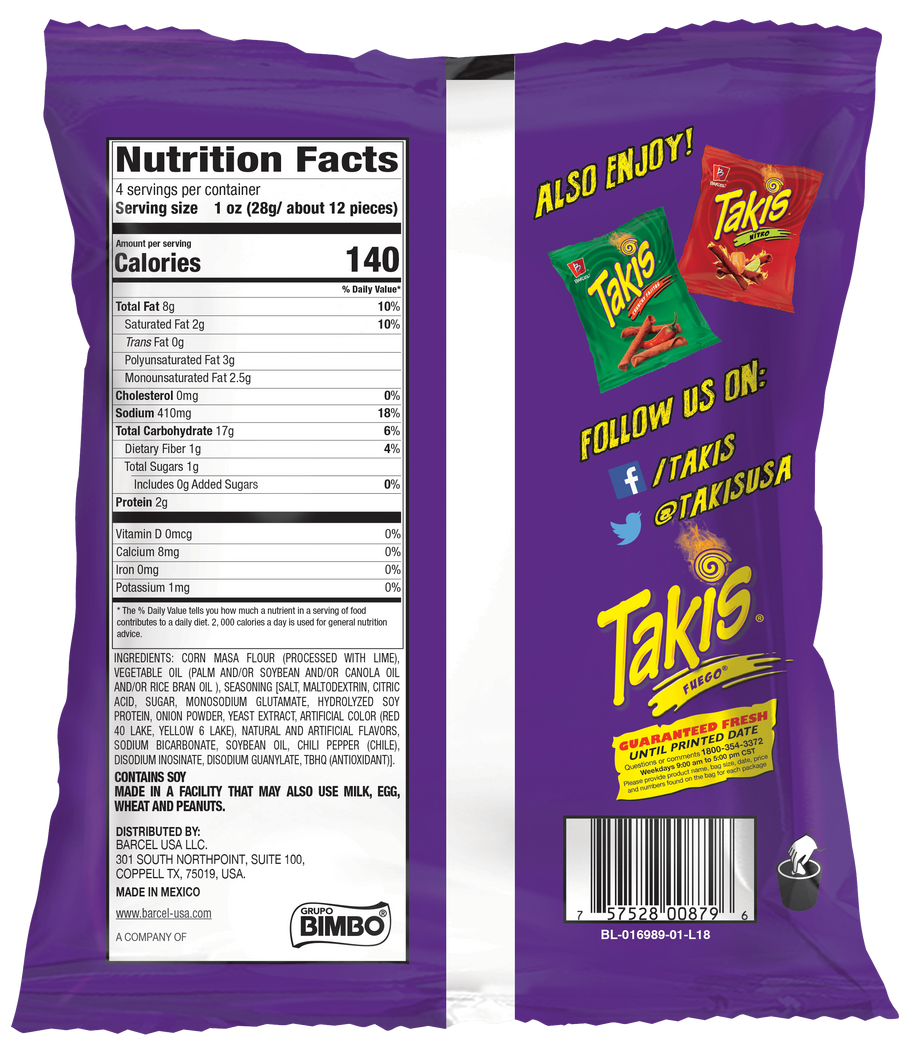 Takis Bag Ingredients