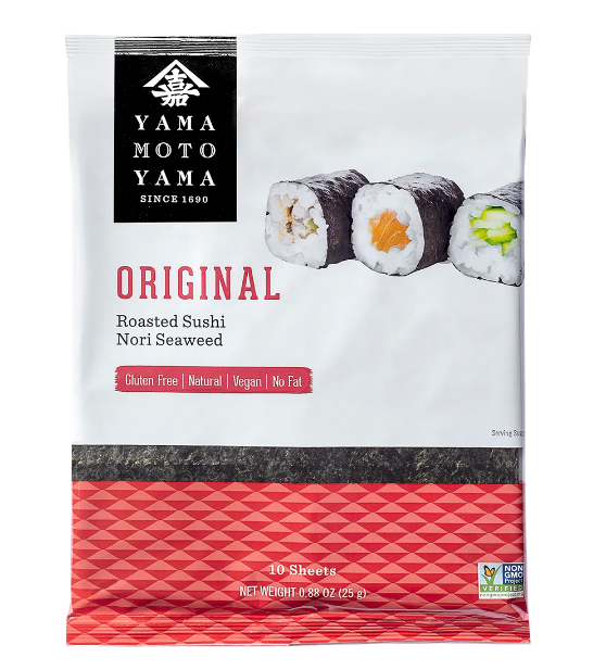 YAMAMOTOYAMA Original Roasted Sushi Nori Seaweed 10 Sheets 0.88 (25g ...